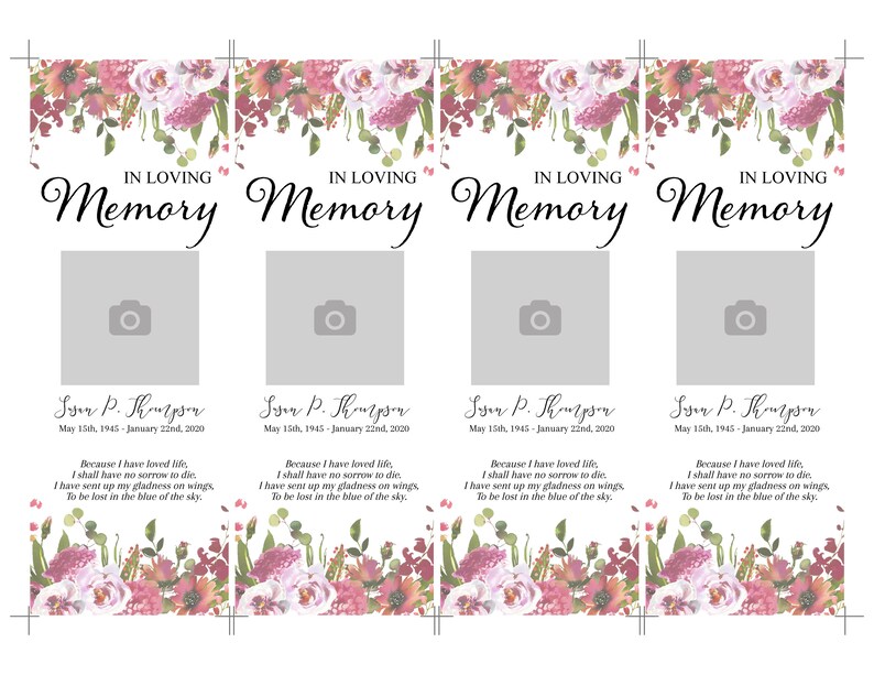 Funeral Keepsake Celebration of Life Funeral Favors - Etsy