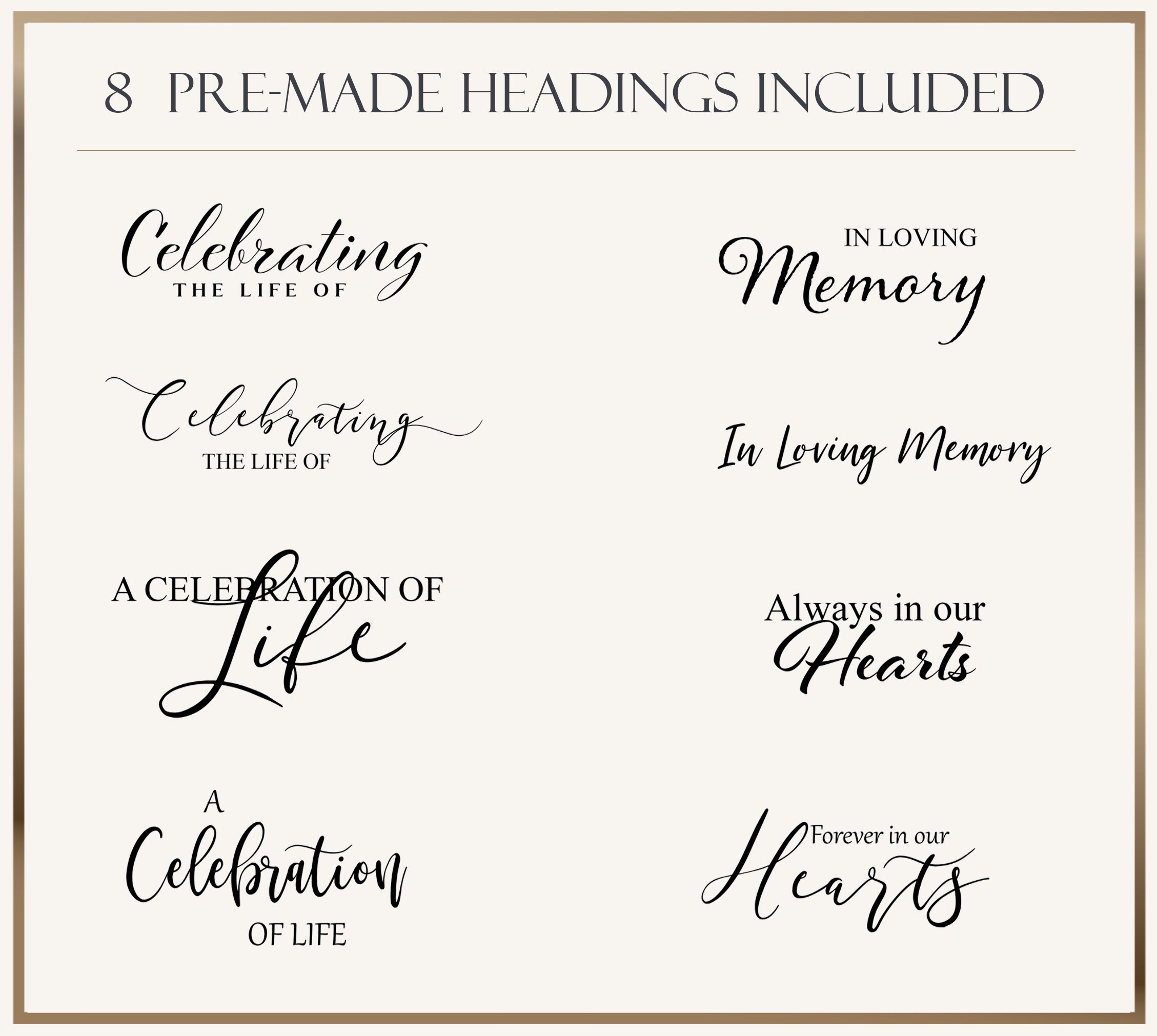 Green Forest Funeral Poster Celebration of Life Sign - Etsy