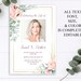 Pink Roses Funeral Bundle | Pink Floral Celebration of Life Templates ...