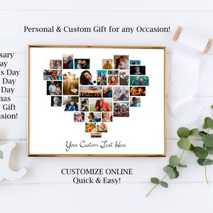 Heart Photo Collage | Valentines Day Gift Ideas | Anniversary Gift ...
