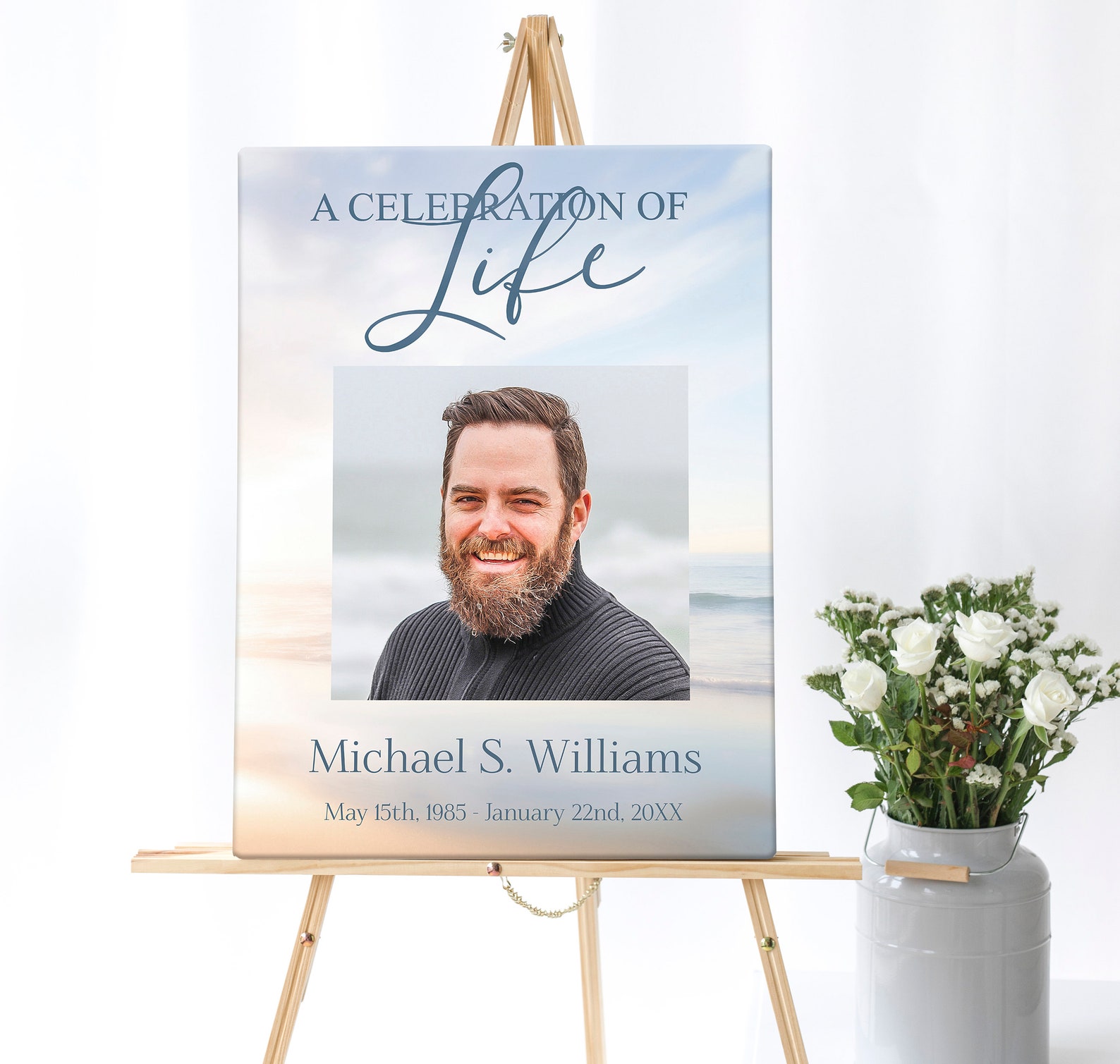 Funeral Collage Set of 5 | Memorial Poster for Funeral | Photo Display ...