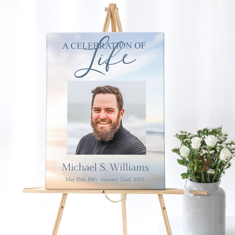 Blue Funeral Background - Etsy