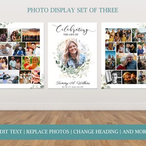 Funeral Poster | Photo Display Collage | Memorial Poster for Funeral ...