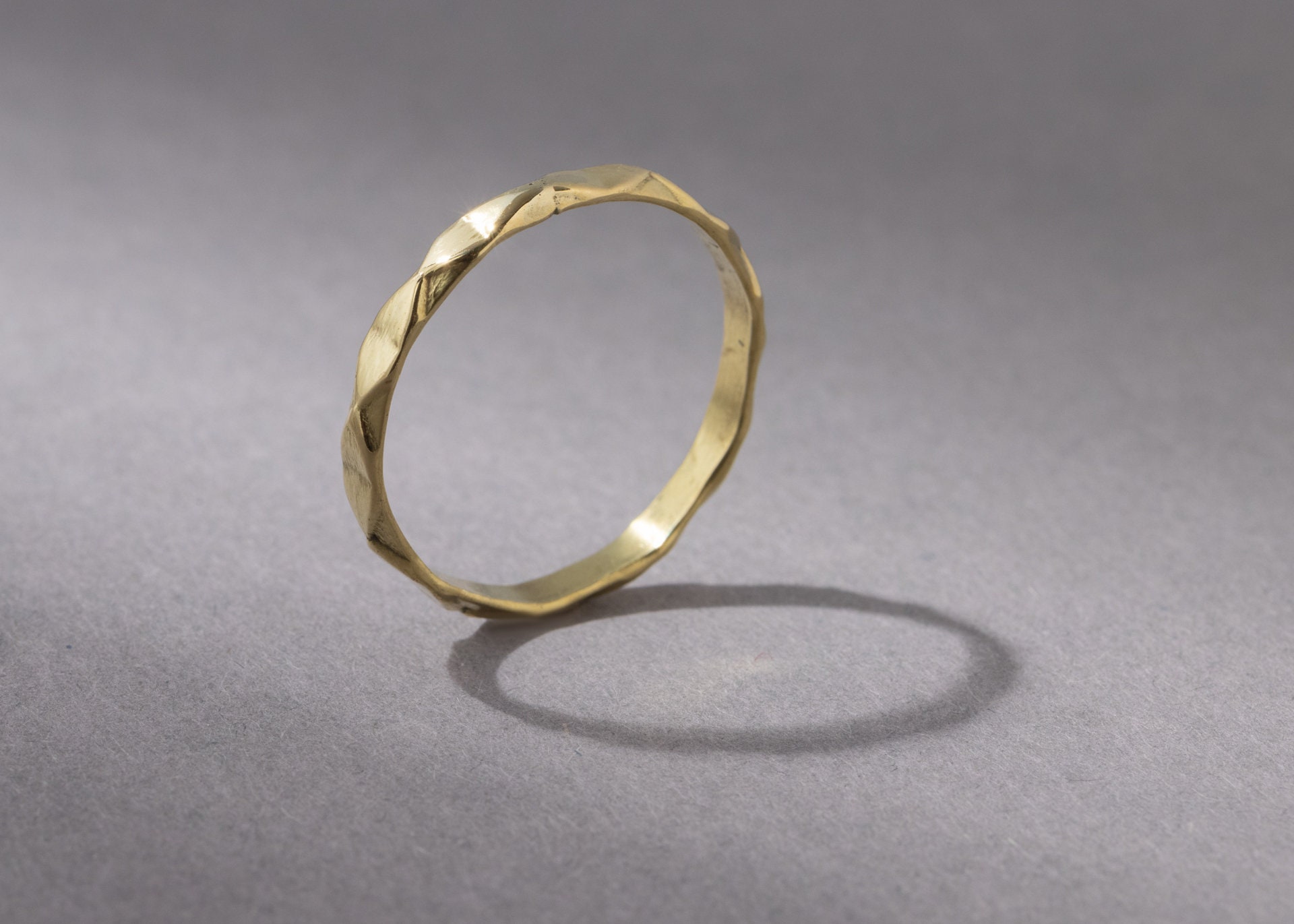 Zierlicher simpler Ring gold handgemacht C14 RB033 - Etsy