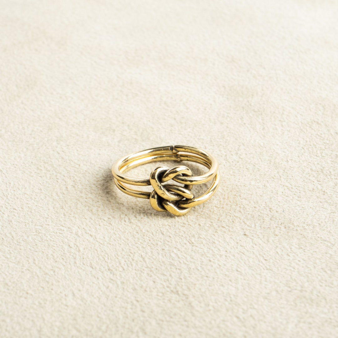 Knot Ring Connected Made of Brass Movable - Etsy