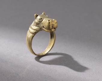 Gold Hippo | Etsy