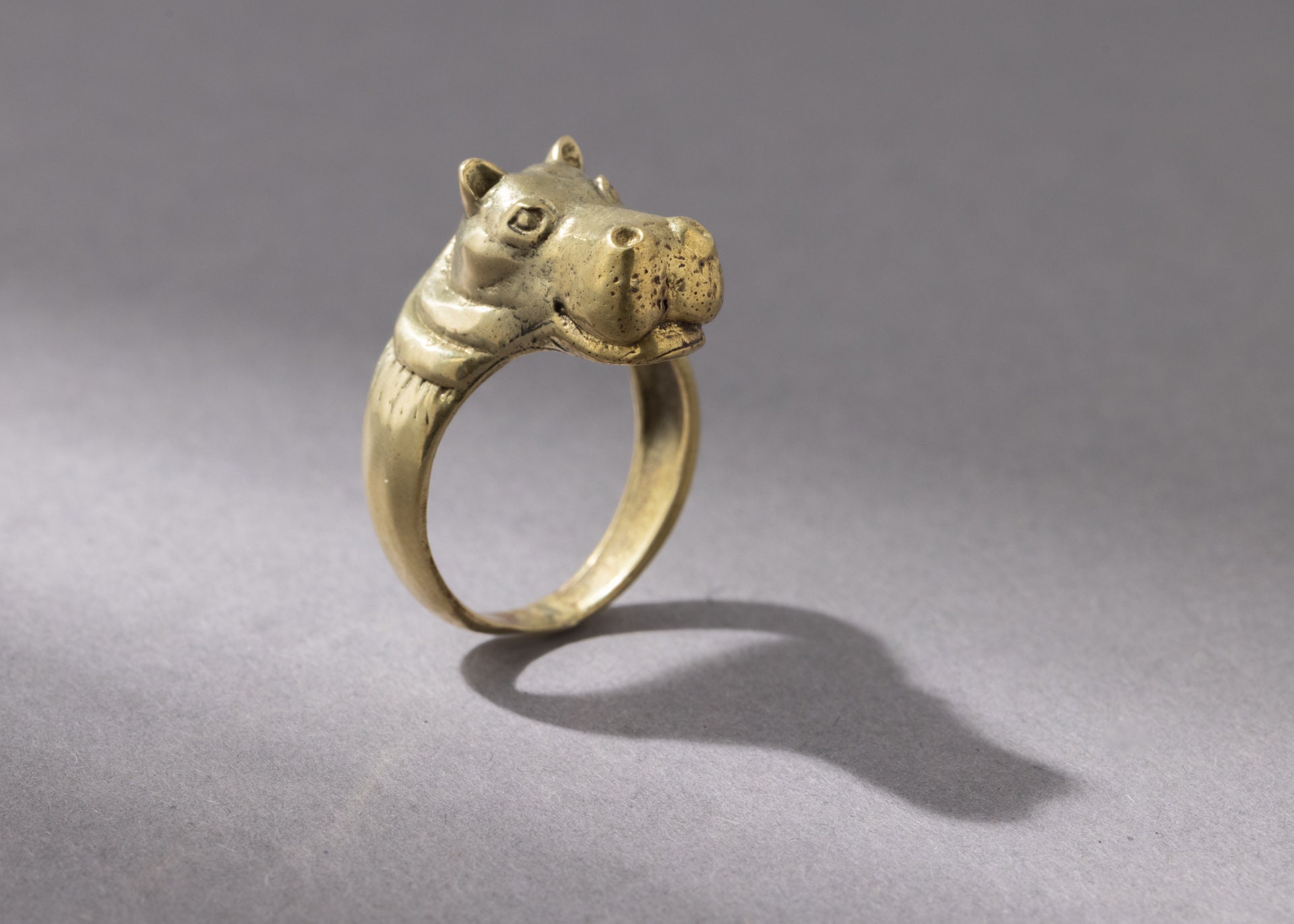 Hippo Ring Gold Handmade - Etsy UK