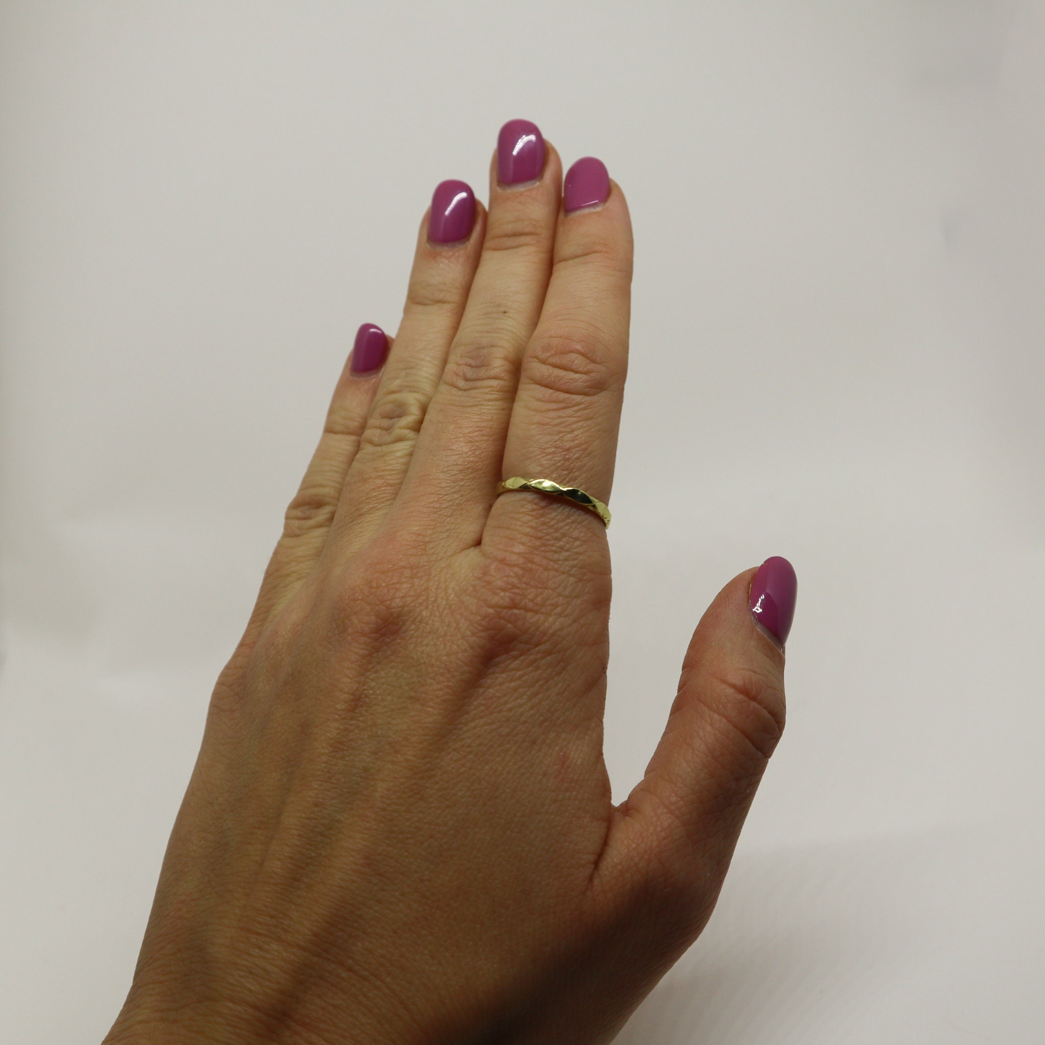 Zierlicher simpler Ring gold handgemacht C14 RB033 - Etsy