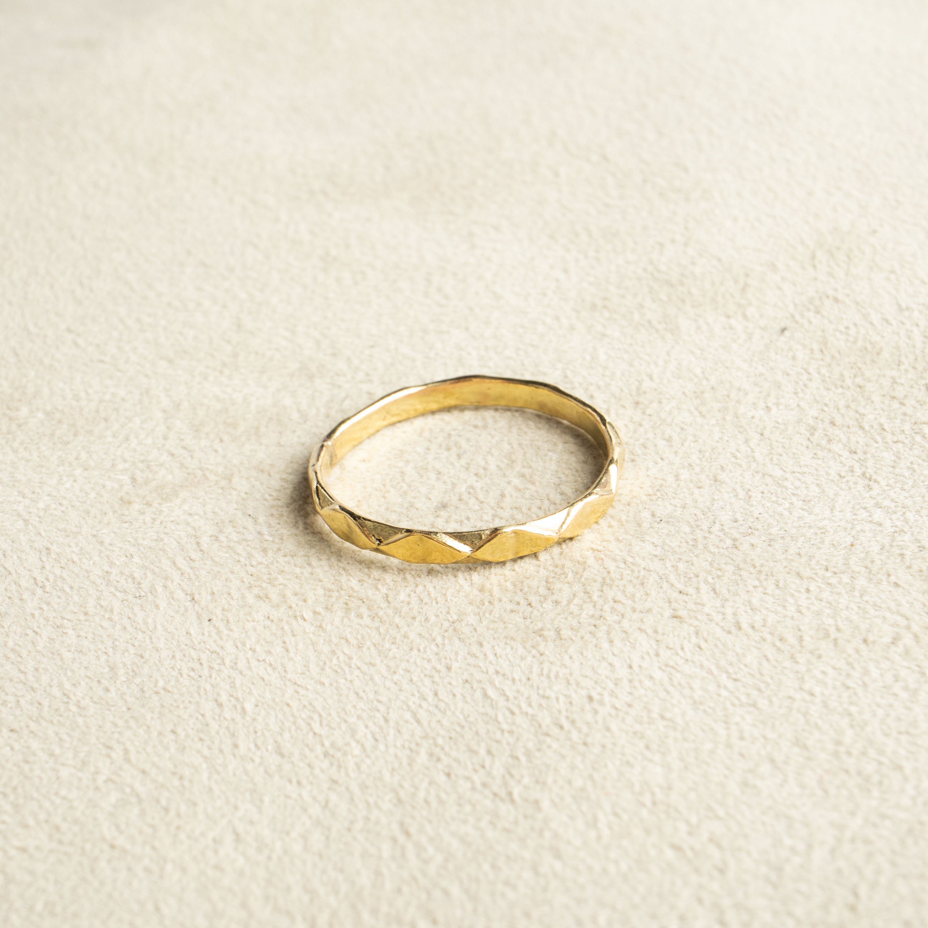 Zierlicher simpler Ring gold handgemacht C14 RB033 - Etsy