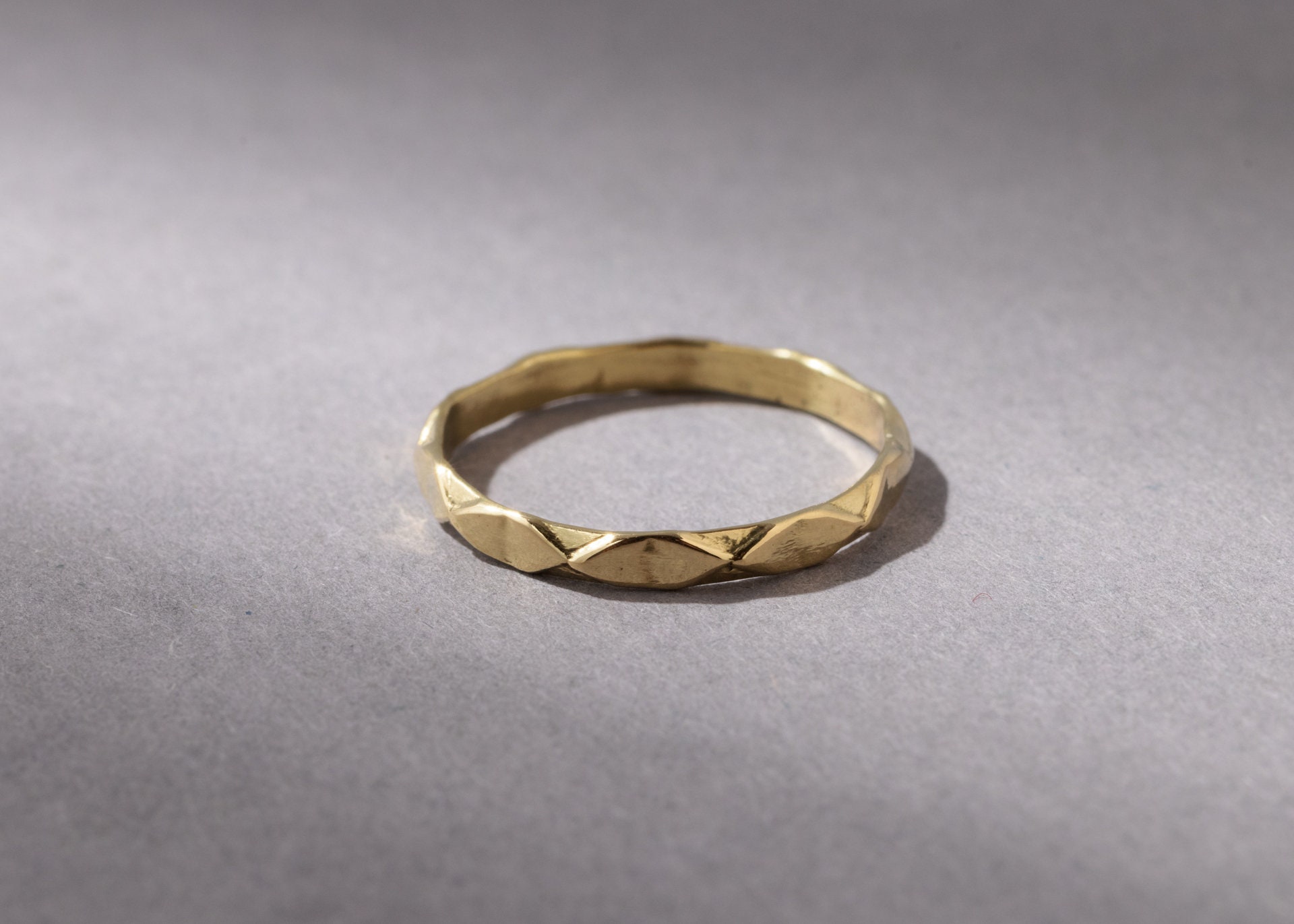 Zierlicher simpler Ring gold handgemacht C14 RB033 - Etsy