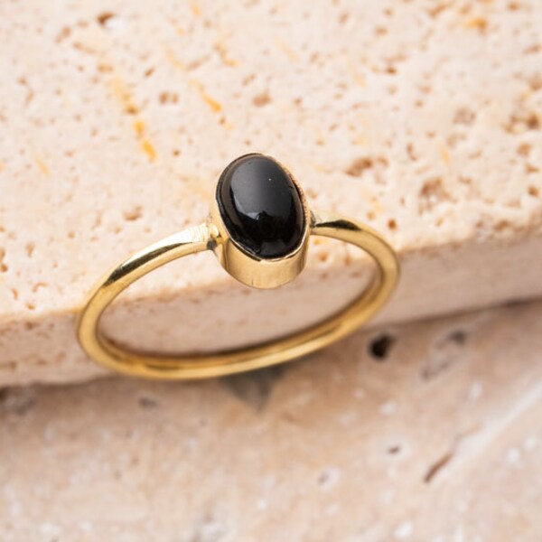 Onyx Ring - Etsy