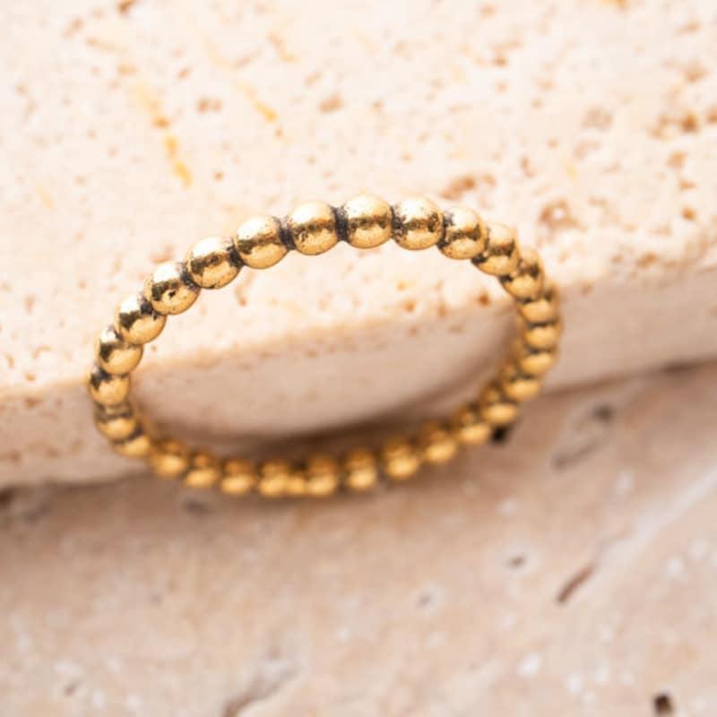 Gold Ball Ring - Etsy