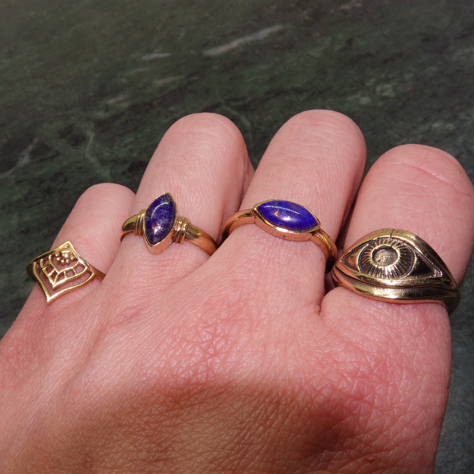 Kronen Boho Ring gold filigran minimalistisch handgemacht - Etsy.de