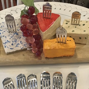 Silverplate Cheese Fork Markers Set of Six - Etsy