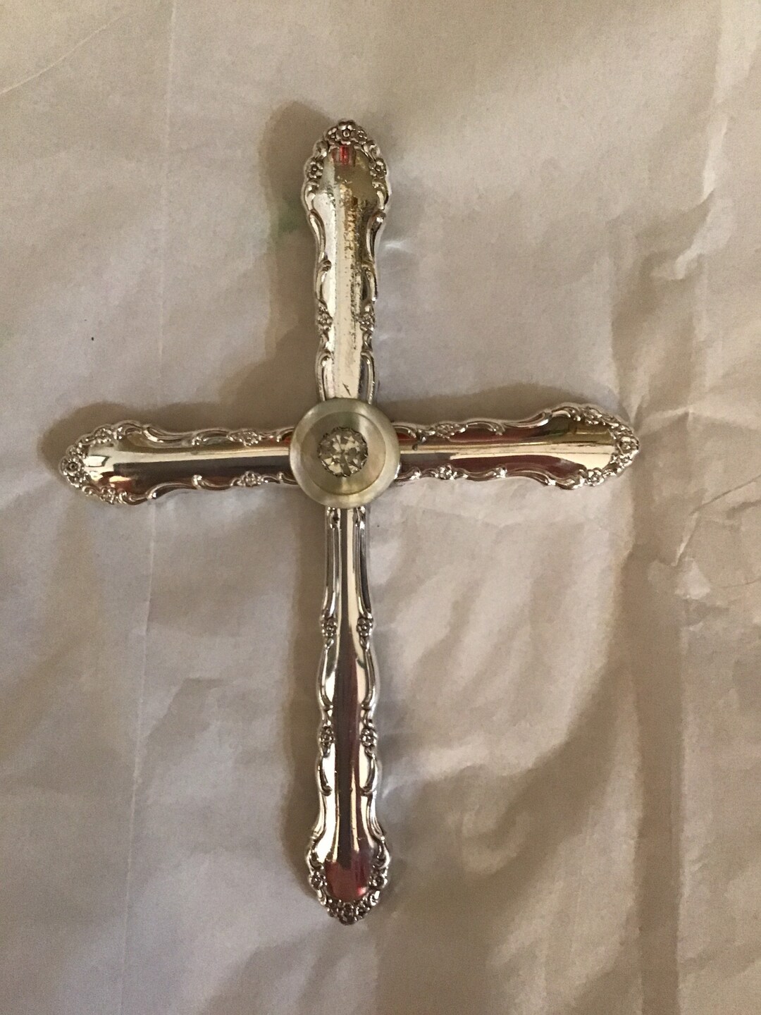 Silverplate Cross Made From Silver Plated Flatware With a - Etsy