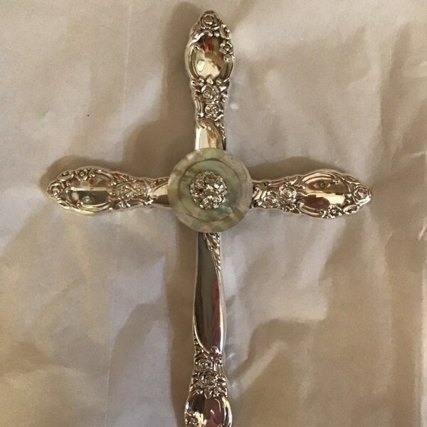 Silverware Cross - Etsy