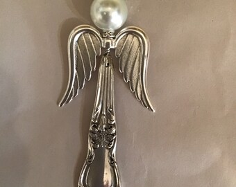 Silverplate Silverware Christmas Angel Ornament Pendant | Etsy