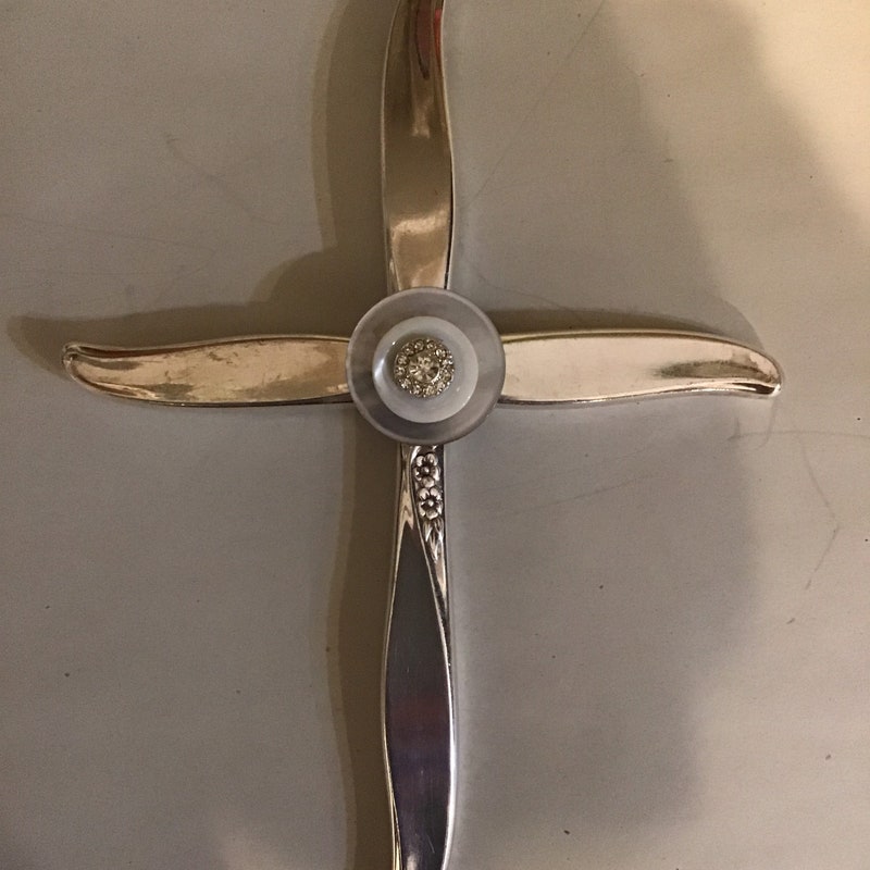 Silverware Cross - Etsy