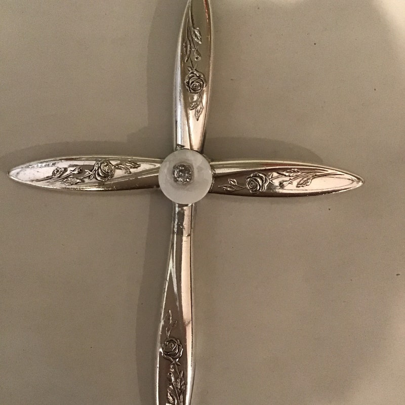 Silverware Cross - Etsy