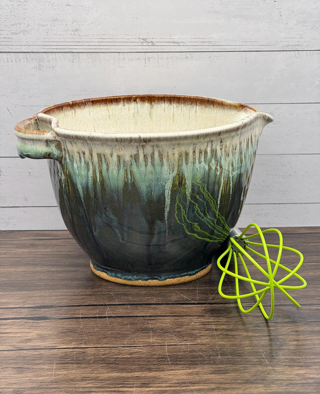 Medium Batter Bowl Ceramic , Pottery Mixing Bowl , 5x 8 1/2 Stoneware ...