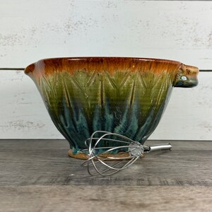 Medium Batter Bowl Ceramic , Pottery Mixing Bowl ,3 3/4x 7 Stoneware ...