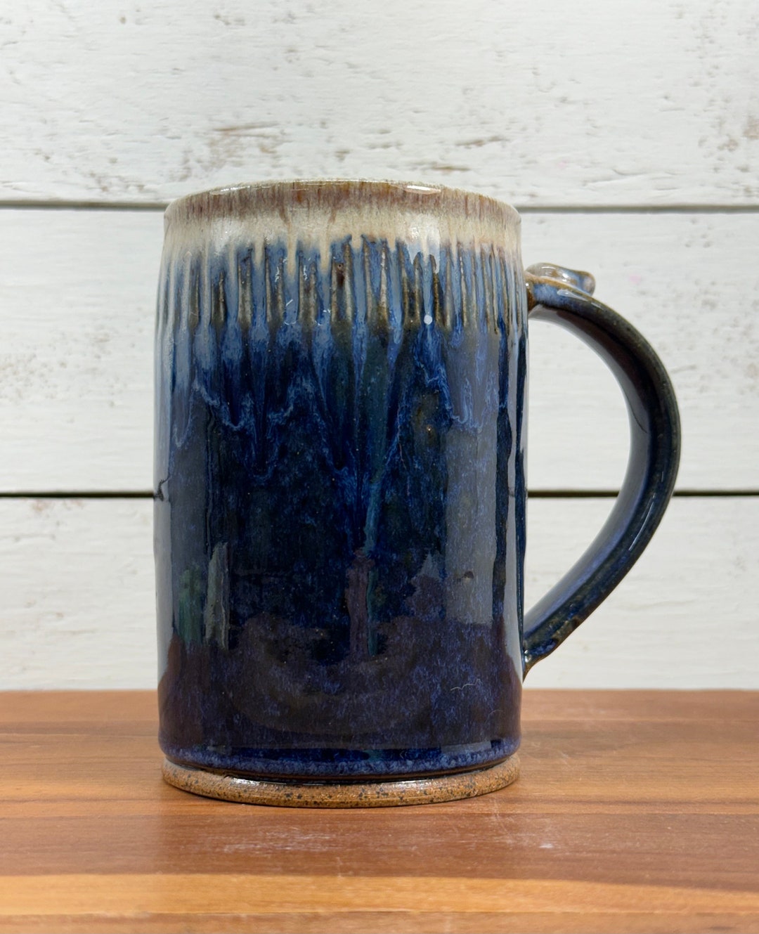 Large Coffee Mugs, Wheel Thrown Stoneware Pottery, Tanker, Large Tea ...