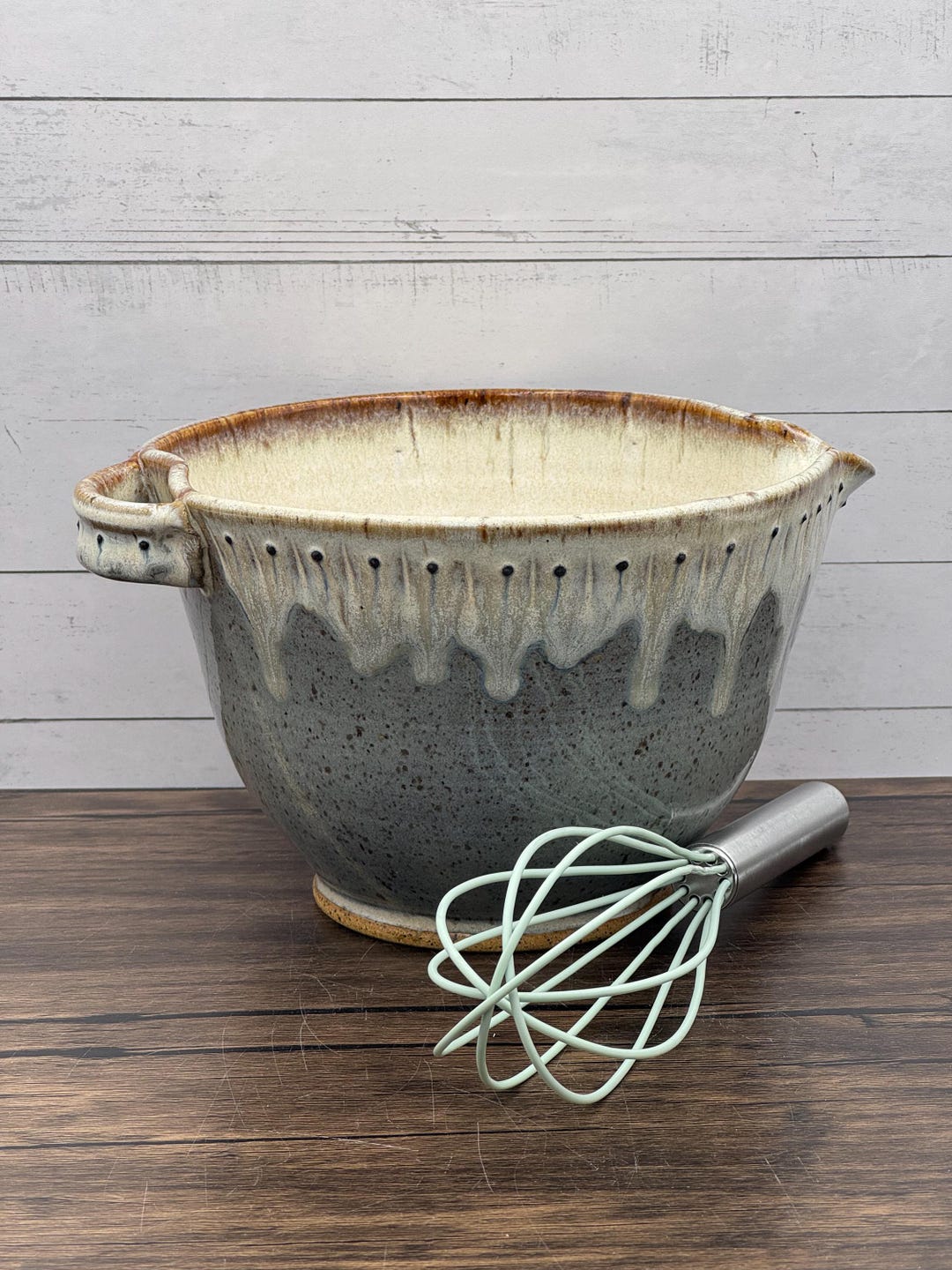 Medium Batter Bowl Ceramic , Pottery Mixing Bowl , 5x 8 1/2 Stoneware ...