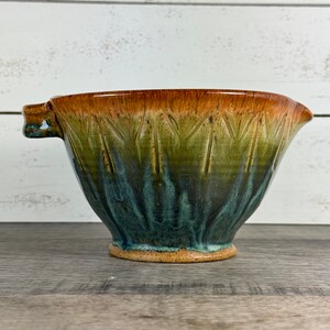 Medium Batter Bowl Ceramic , Pottery Mixing Bowl ,3 3/4x 7 Stoneware ...