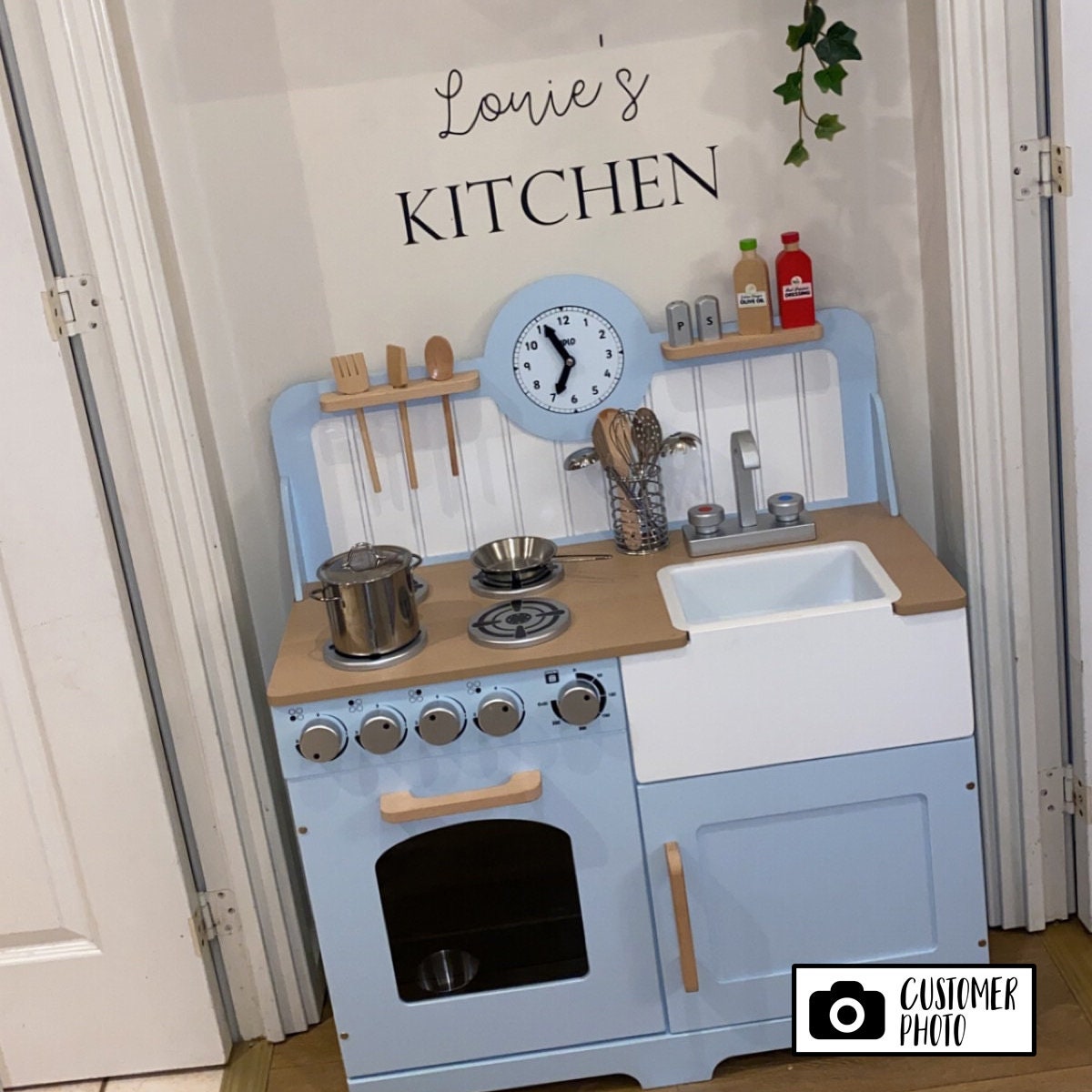 Personalised Children Kid Play Kitchen Wall Stickers Art Vinyl | Etsy