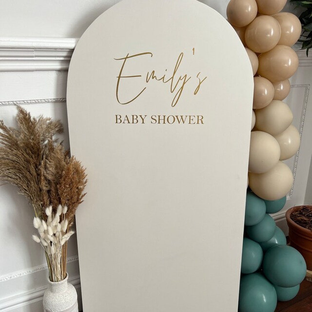 Personalised Baby Bridal Shower Sail Board Birthday Signs Vinyl Decal ...