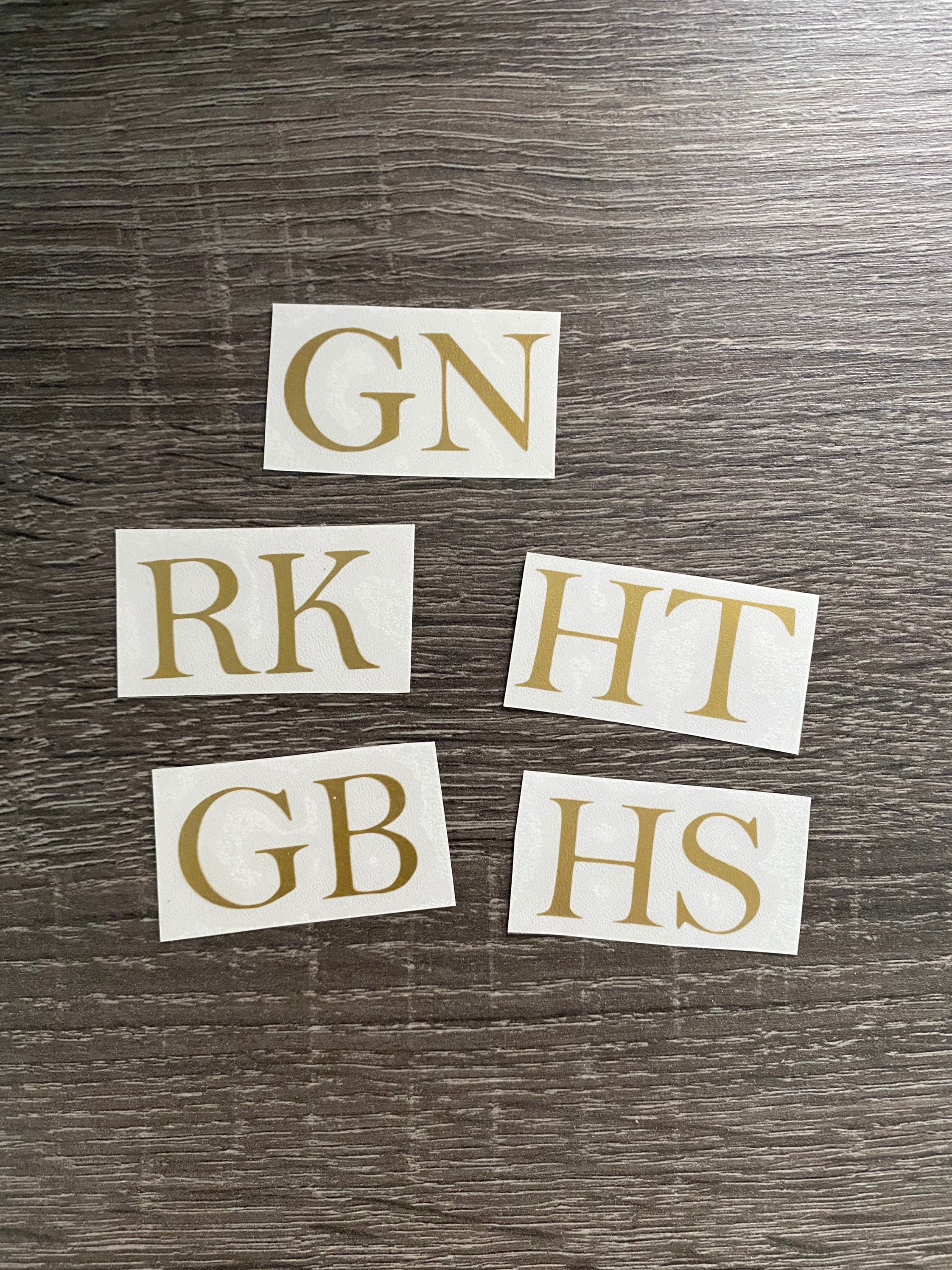 Custom Personalised Vinyl Decal Initial Stickers - Etsy UK