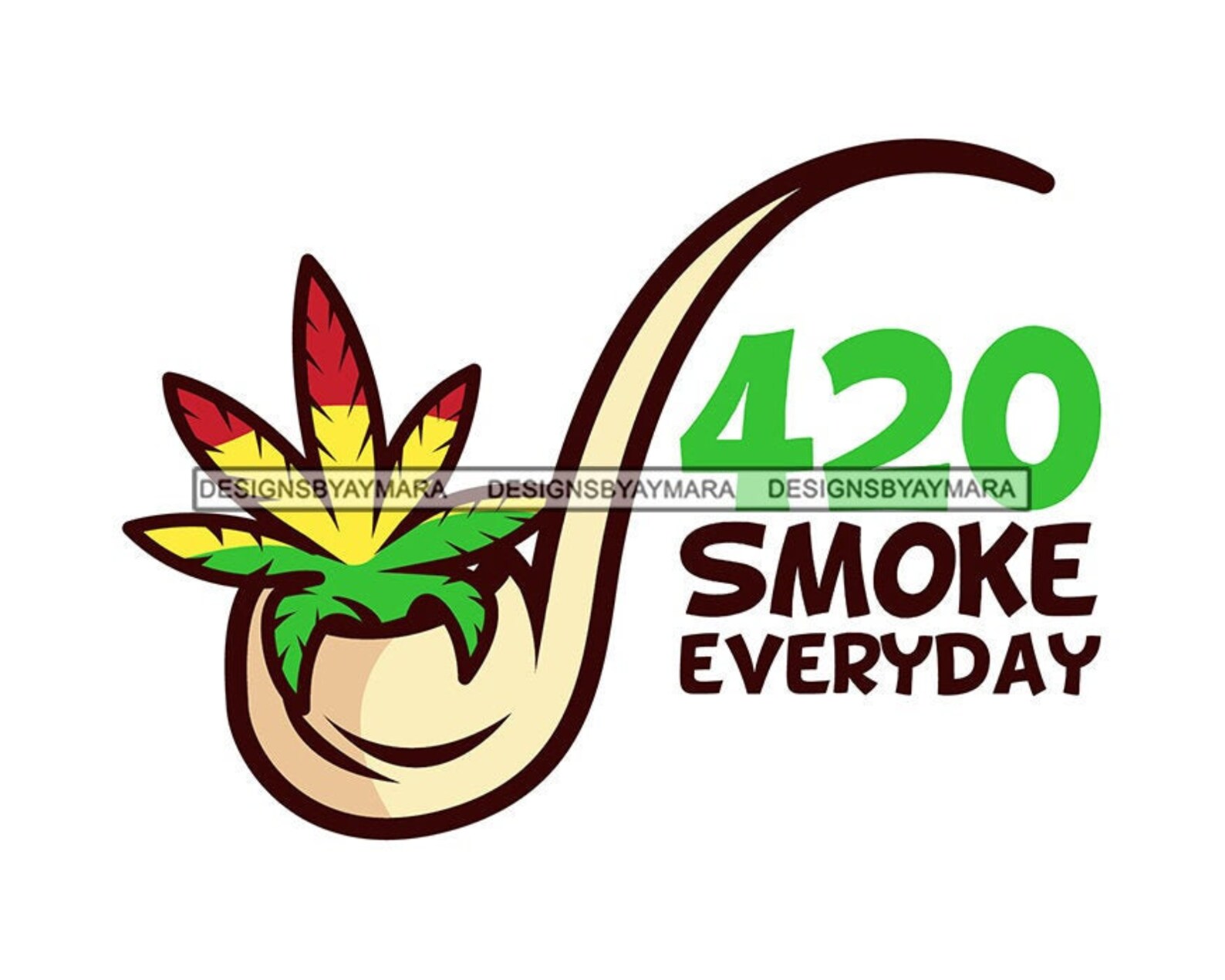 420 Smoke Logo Rasta Dope Leaf High Life Cigar Paper Organic | Etsy