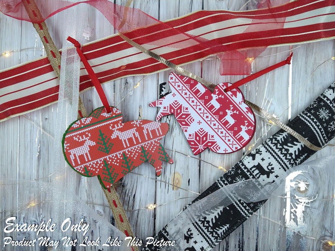 Reversible Ugly Sweater Betta Fish Felt Ornament, Betta Fish Gift ...