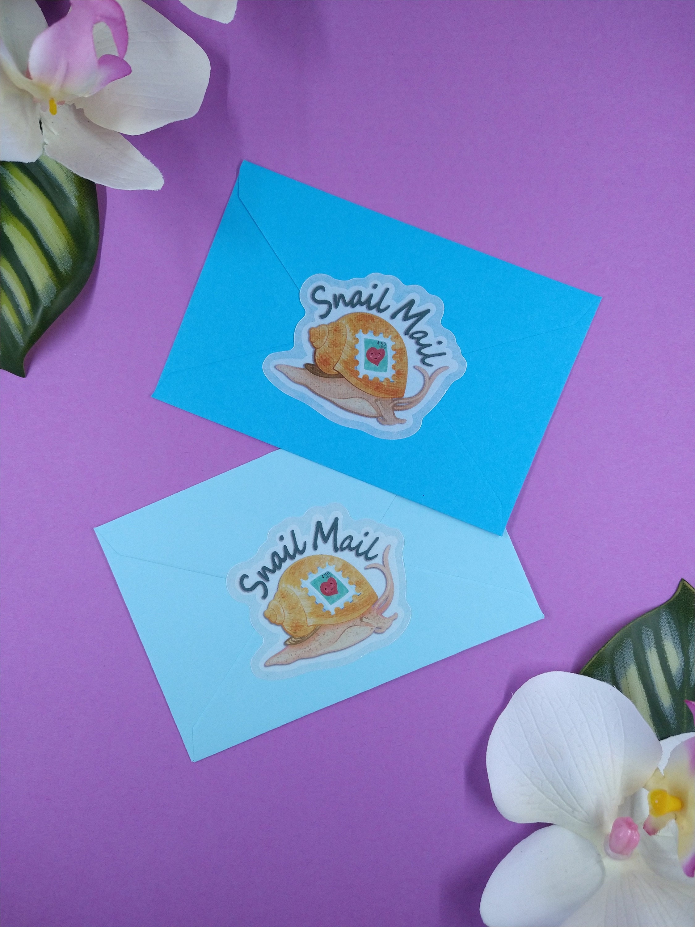 Mystery Snail Stickers, Washi Stickers, Envelope Stickers, Envelope ...