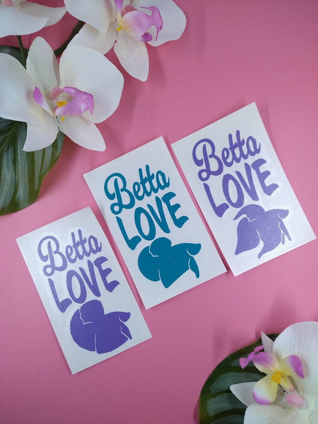 Betta Fish Love Vinyl Decal, Vinyl Car Decal, Betta Fish Sticker ...