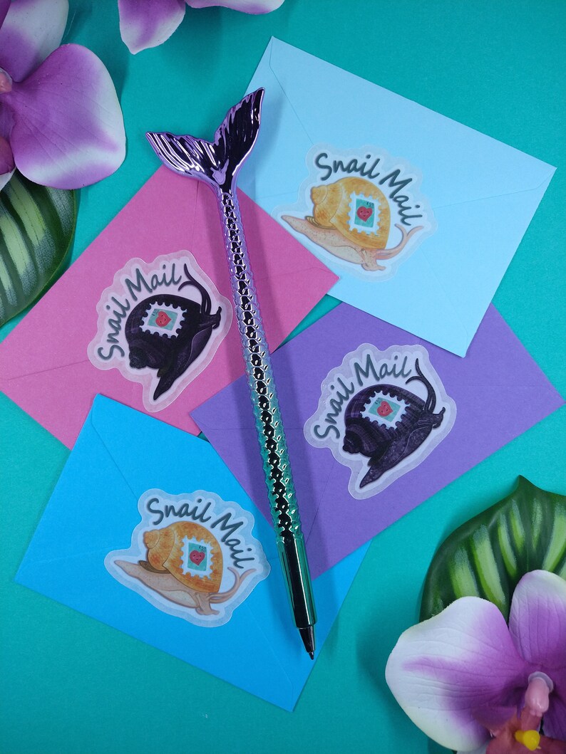 Mystery Snail Stickers, Washi Stickers, Envelope Stickers, Envelope ...