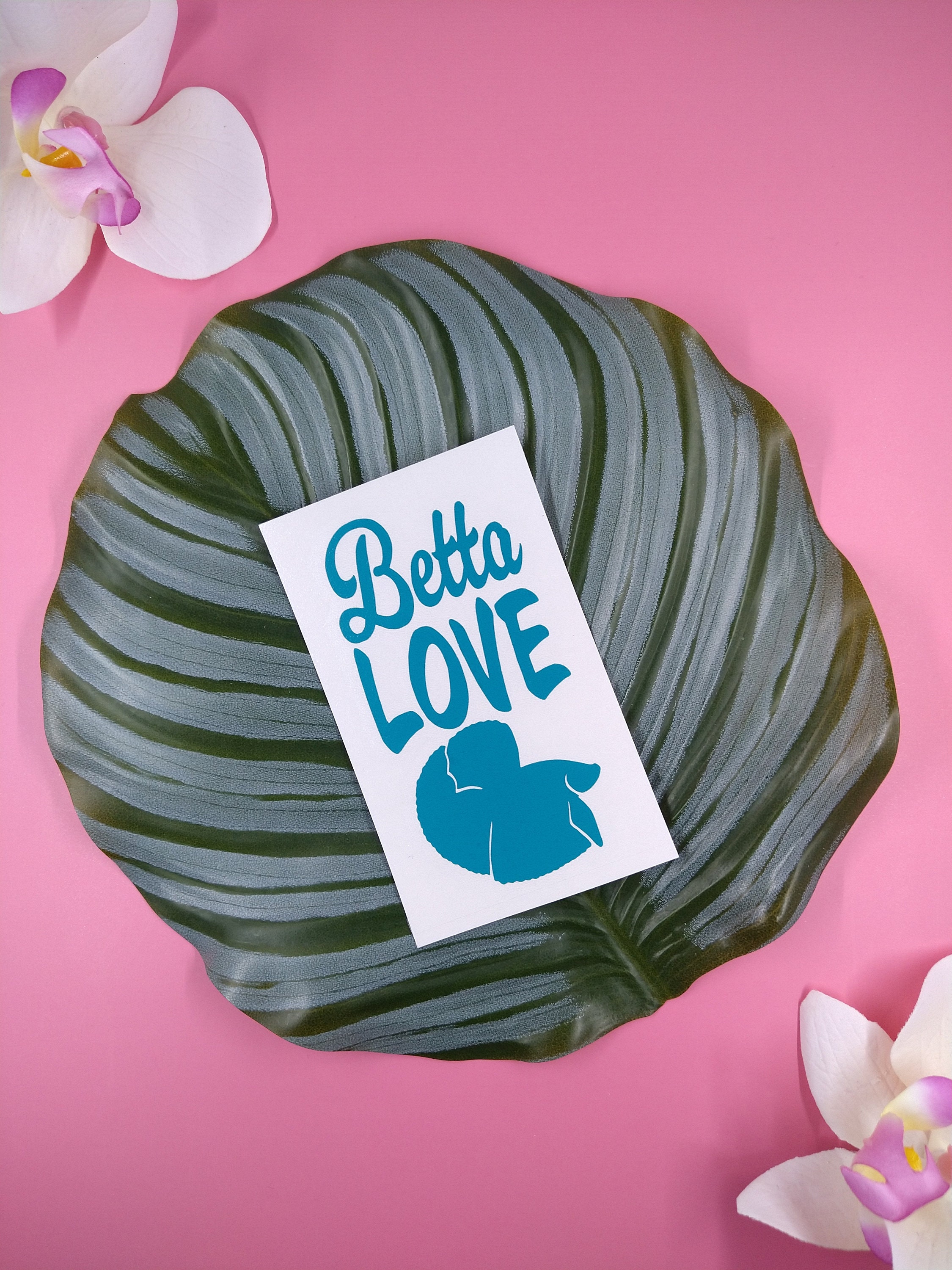 Betta Fish Love Vinyl Decal, Vinyl Car Decal, Betta Fish Sticker ...