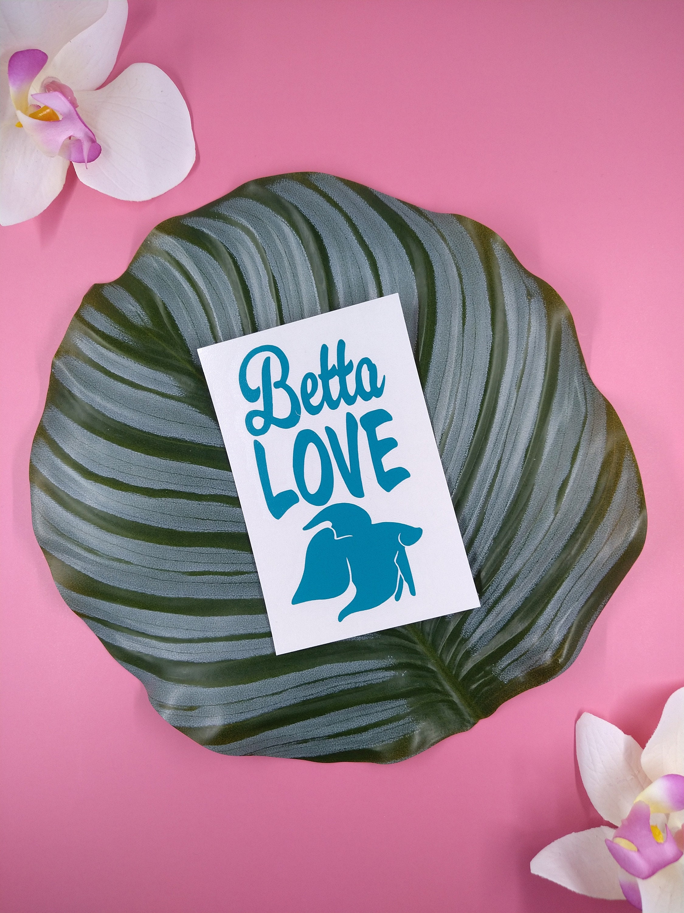 Betta Fish Love Vinyl Decal, Vinyl Car Decal, Betta Fish Sticker ...