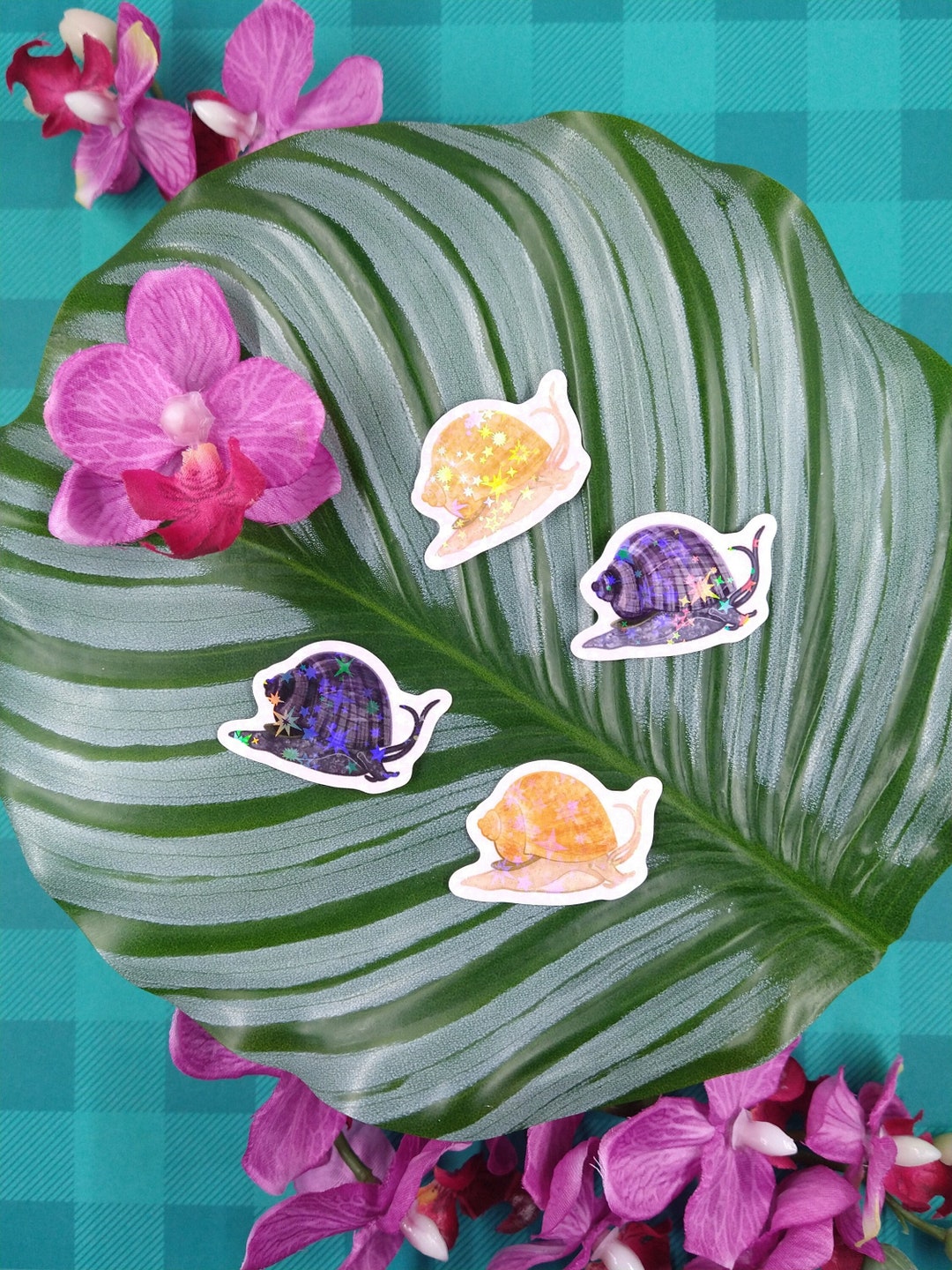 Mystery Snail Sticker Pack, Holographic Sticker, Vinyl, Mini Sticker ...