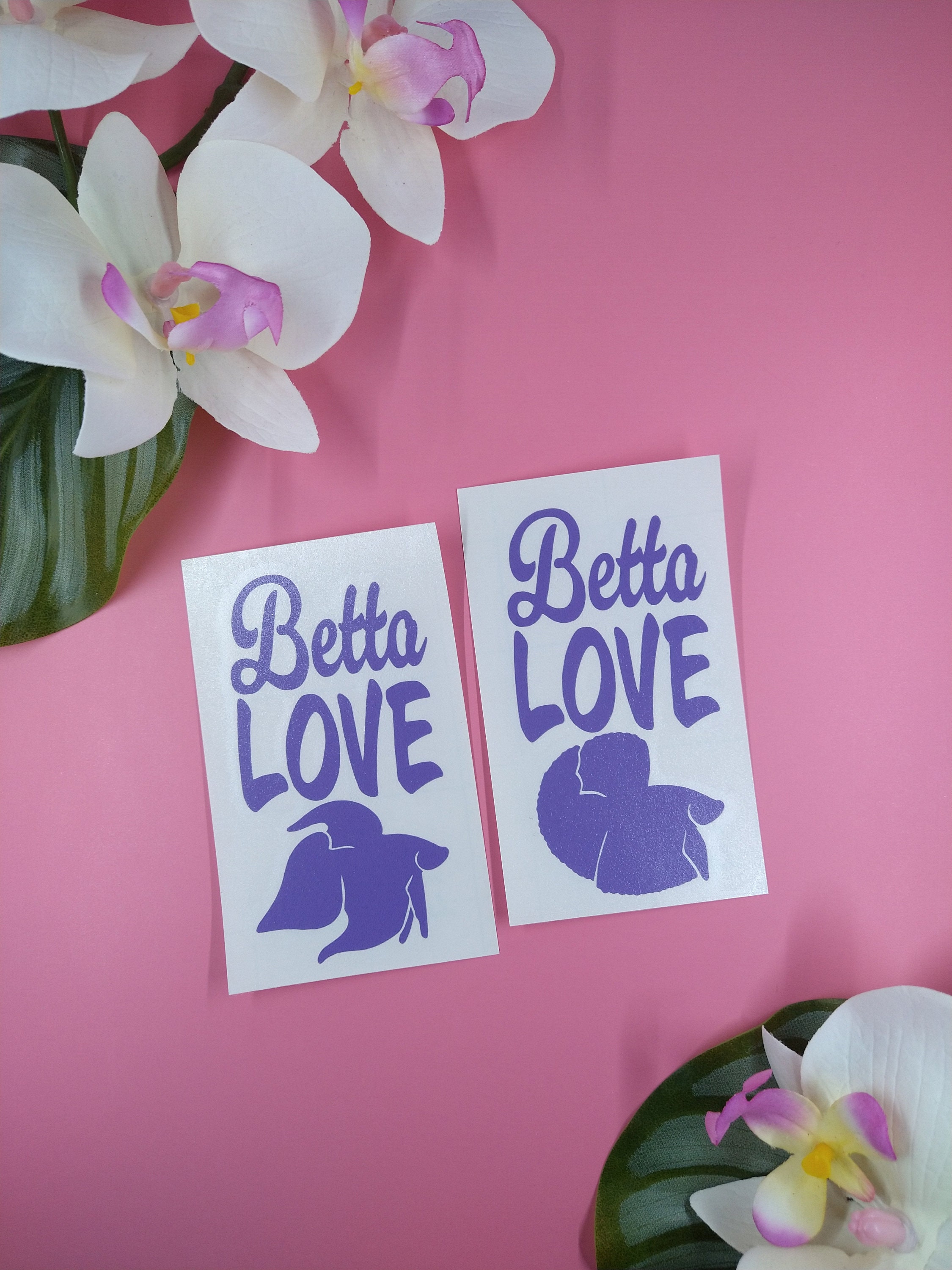 Betta Fish Love Vinyl Decal, Vinyl Car Decal, Betta Fish Sticker ...