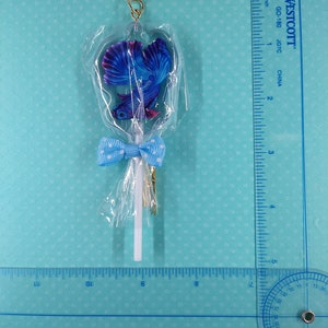 Lollipop Blue Swimming Betta Fish Charm, Gift for Betta Fish Lover ...