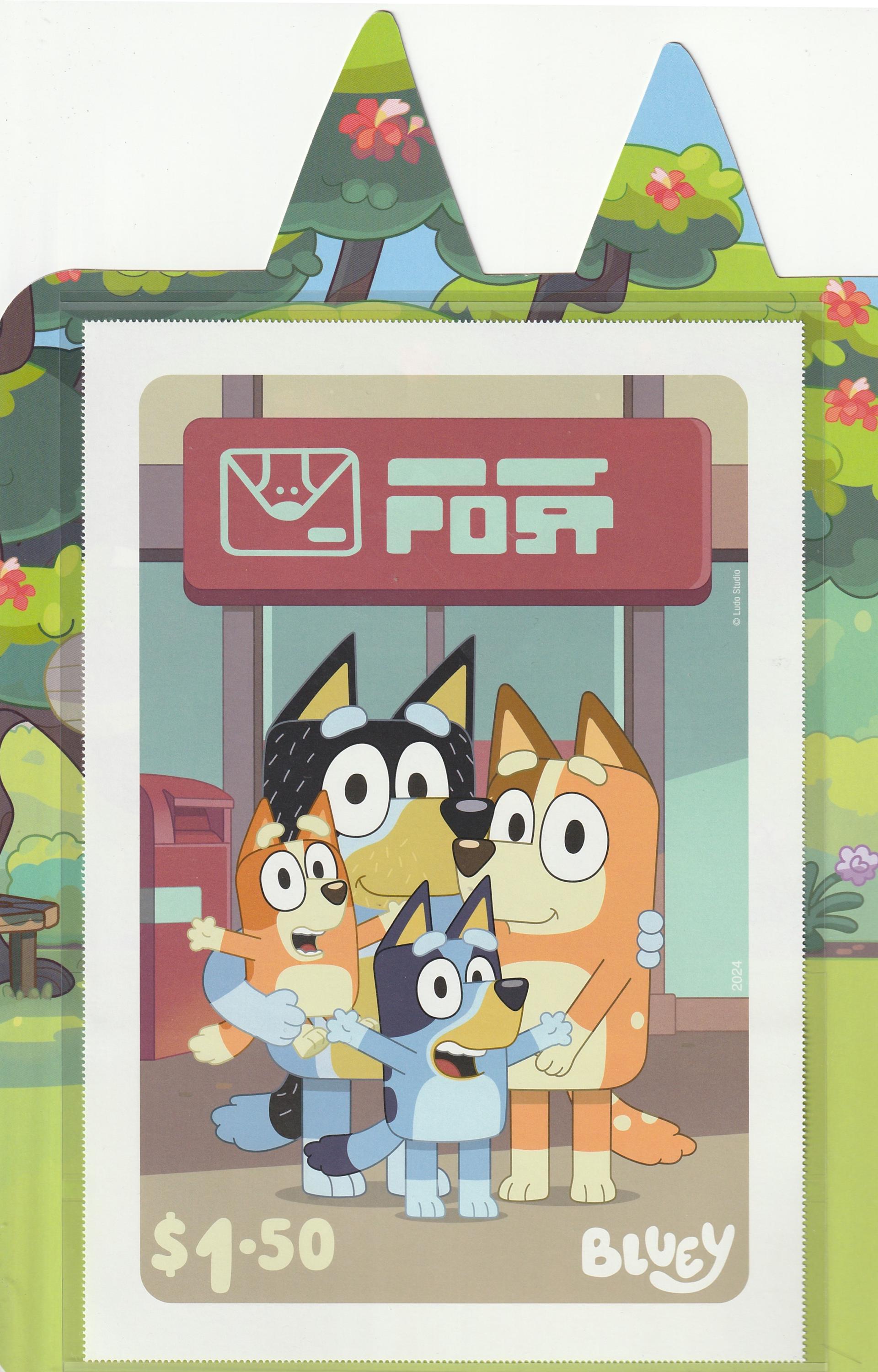 2024 Bluey Stamp Presentation Pack Australia Large AUD 1.50 Stamp & 12 ...