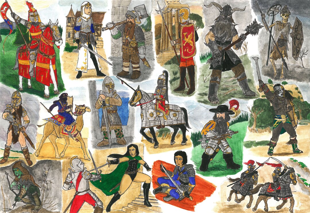 Fantasy Characters Poster - Etsy