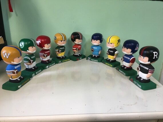 1974 CFL Football Bobbing Head Set of 9 Catman's Canada - Etsy