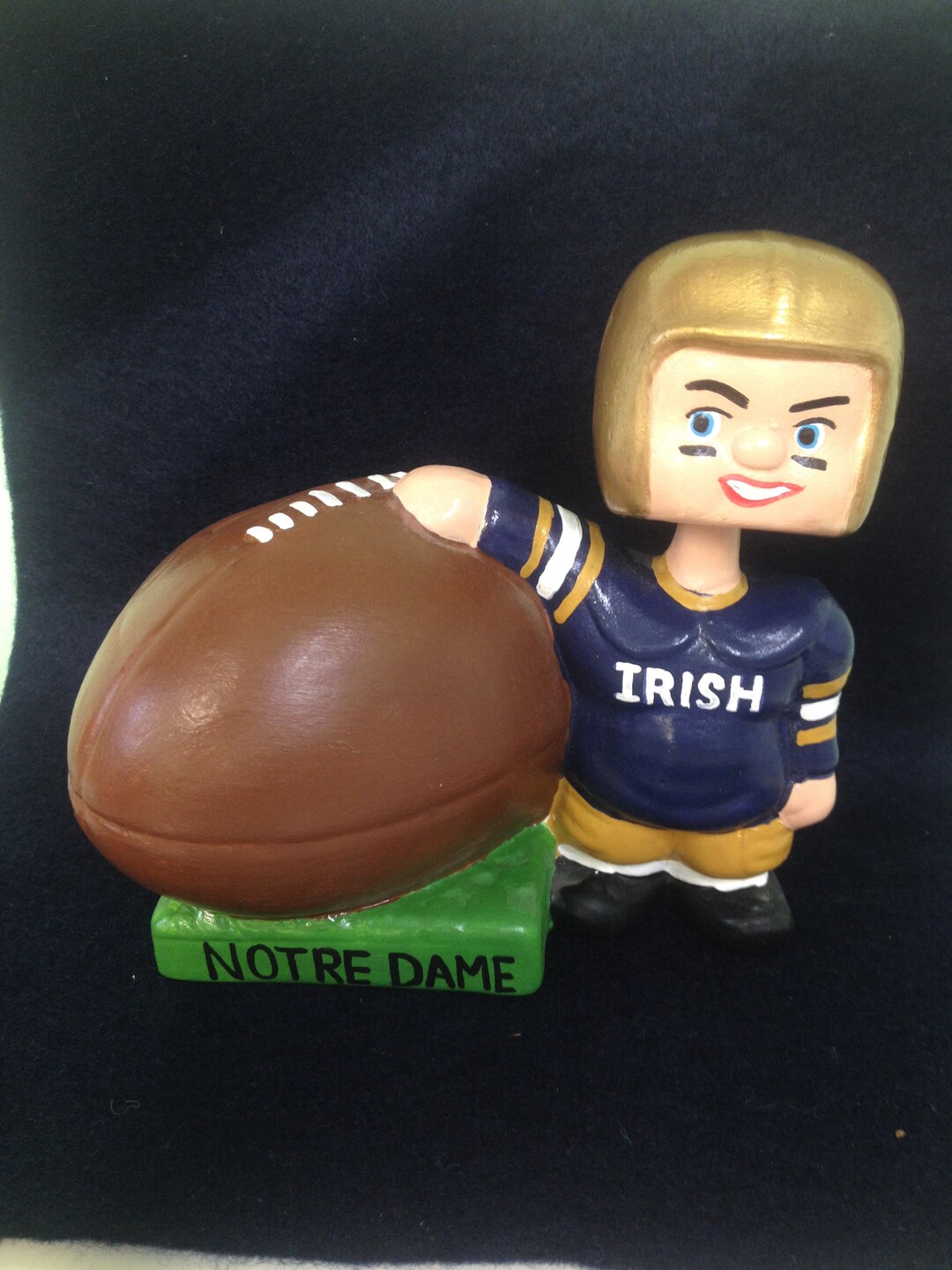 Notre Dame Irish Football Bobbing Head Nodder Coin Bank by Catman's ...