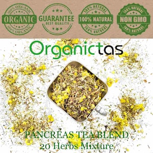 Organic 'PANCREAS TEA' Natural Organic 20 Herbs Recipe Formula Natural ...