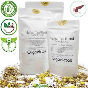 Organic 'PANCREAS TEA' Natural Organic 20 Herbs Recipe Formula Natural ...