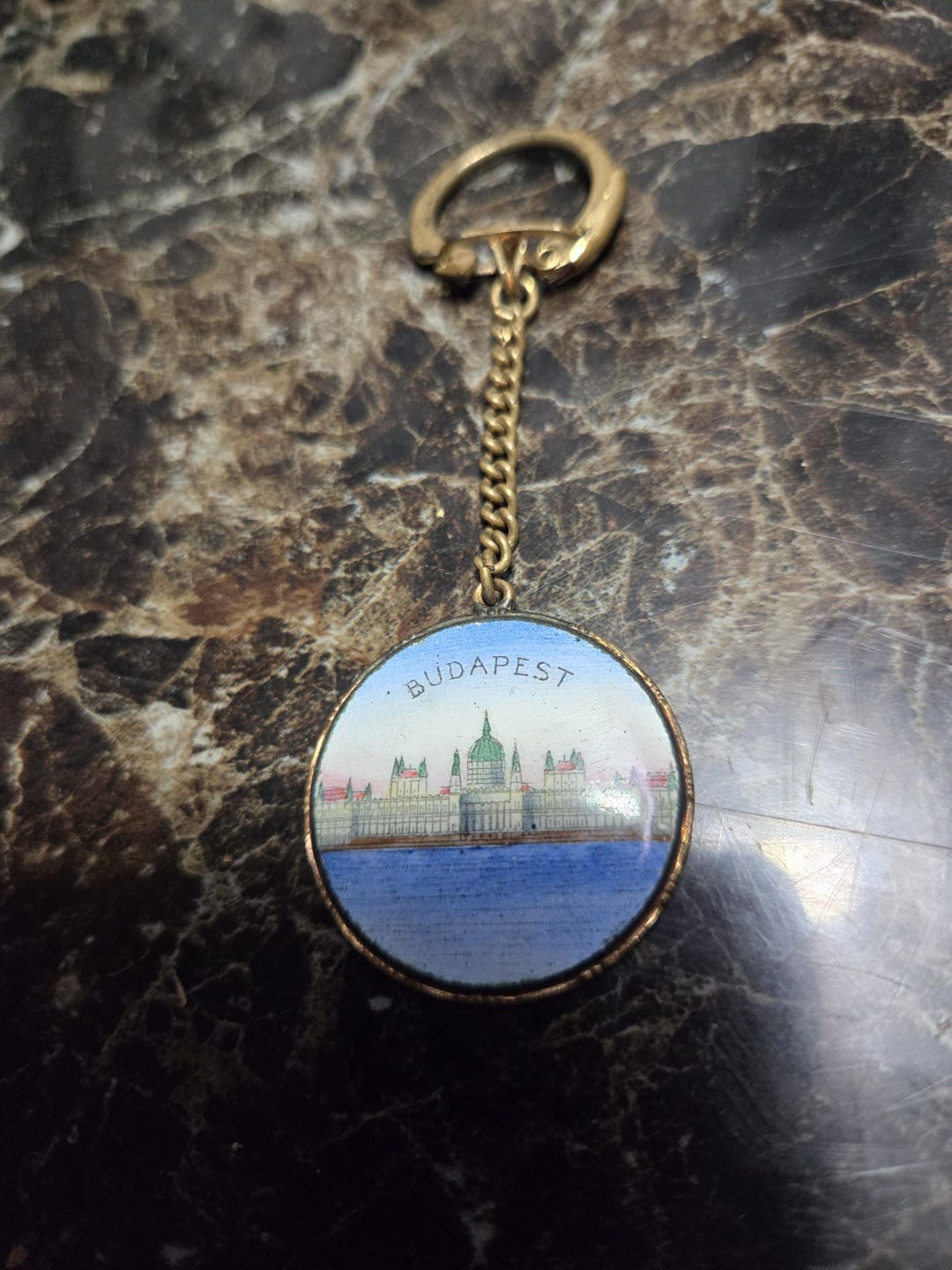 Vintage 1950s 1960s Era Hand Painted Enamel Budapest Hungary Travel ...