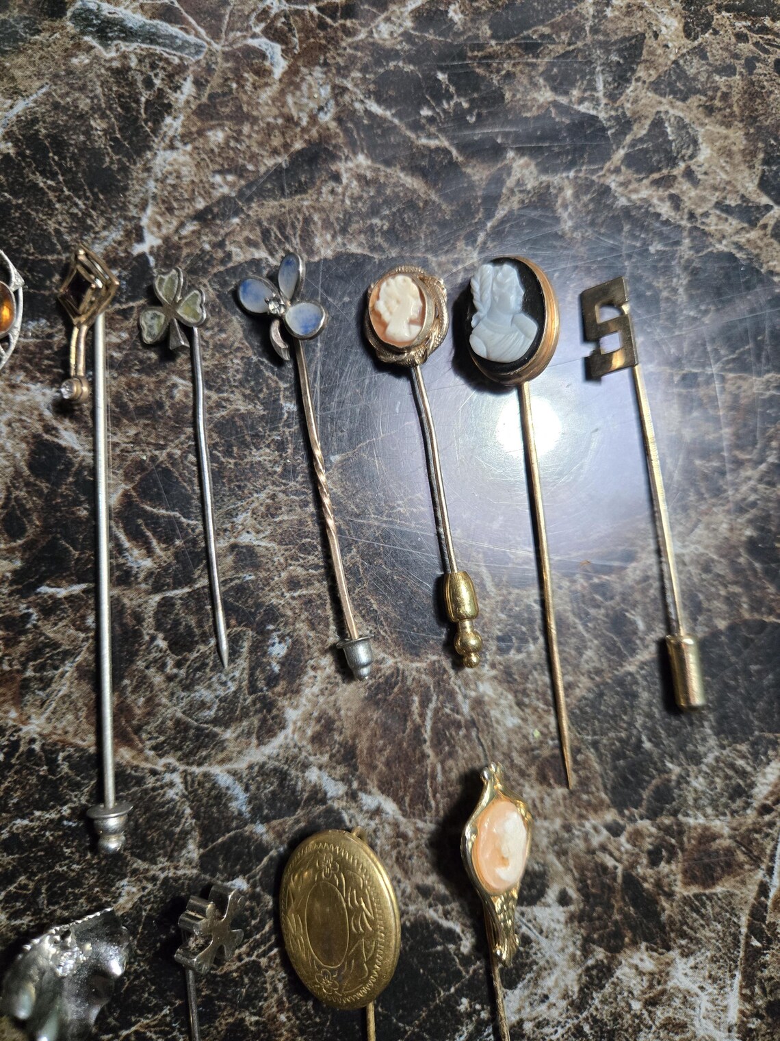 Large Lot of 25 Vintage/antique Stick Pins - Etsy