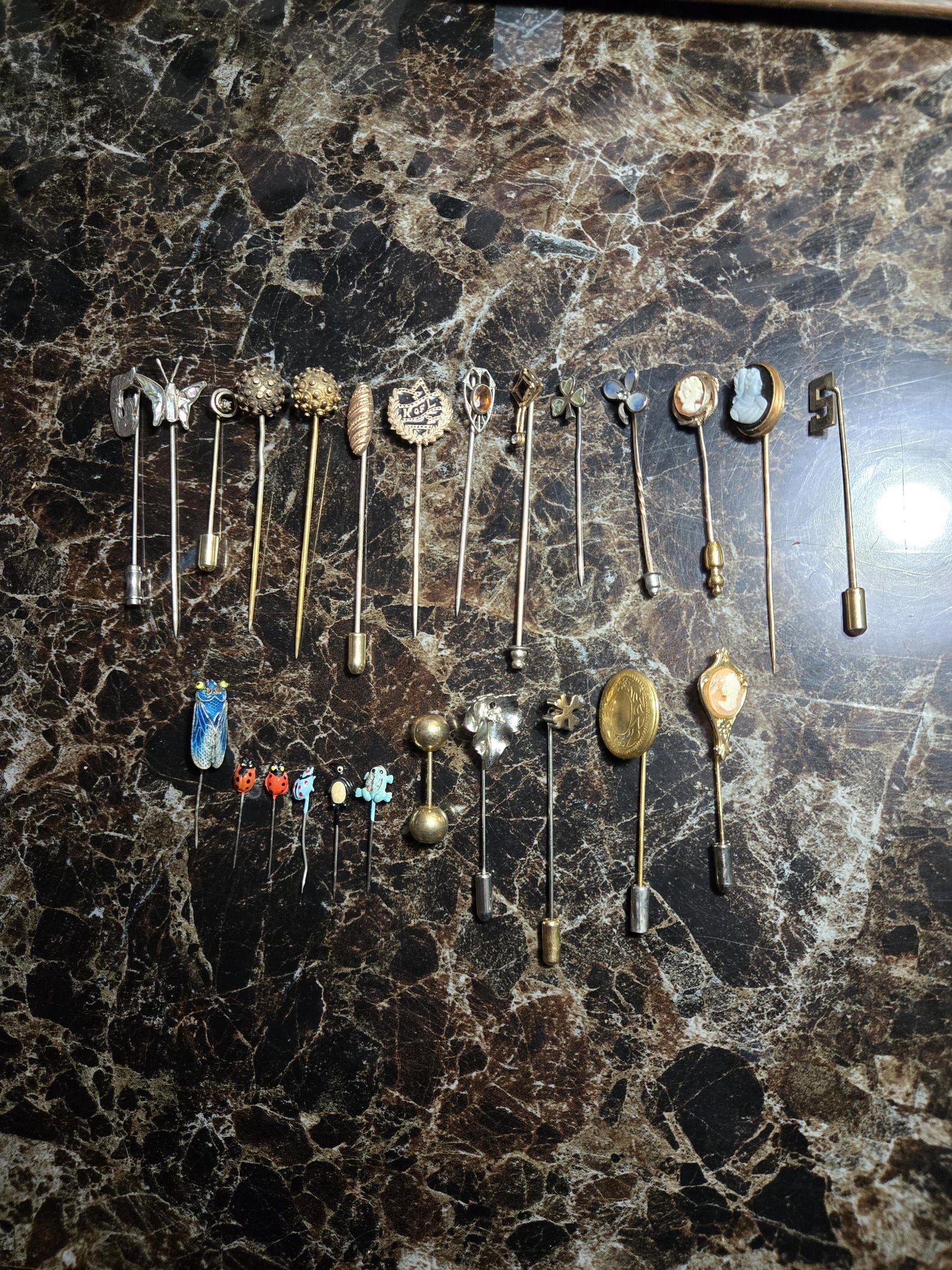 Large Lot of 25 Vintage/antique Stick Pins - Etsy